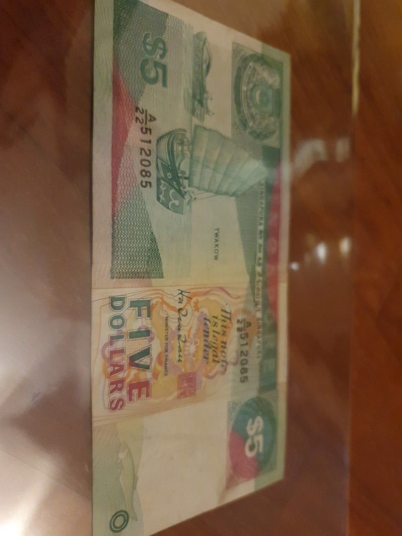 Ship series $5 note SGD, Hobbies & Toys, Memorabilia & Collectibles ...