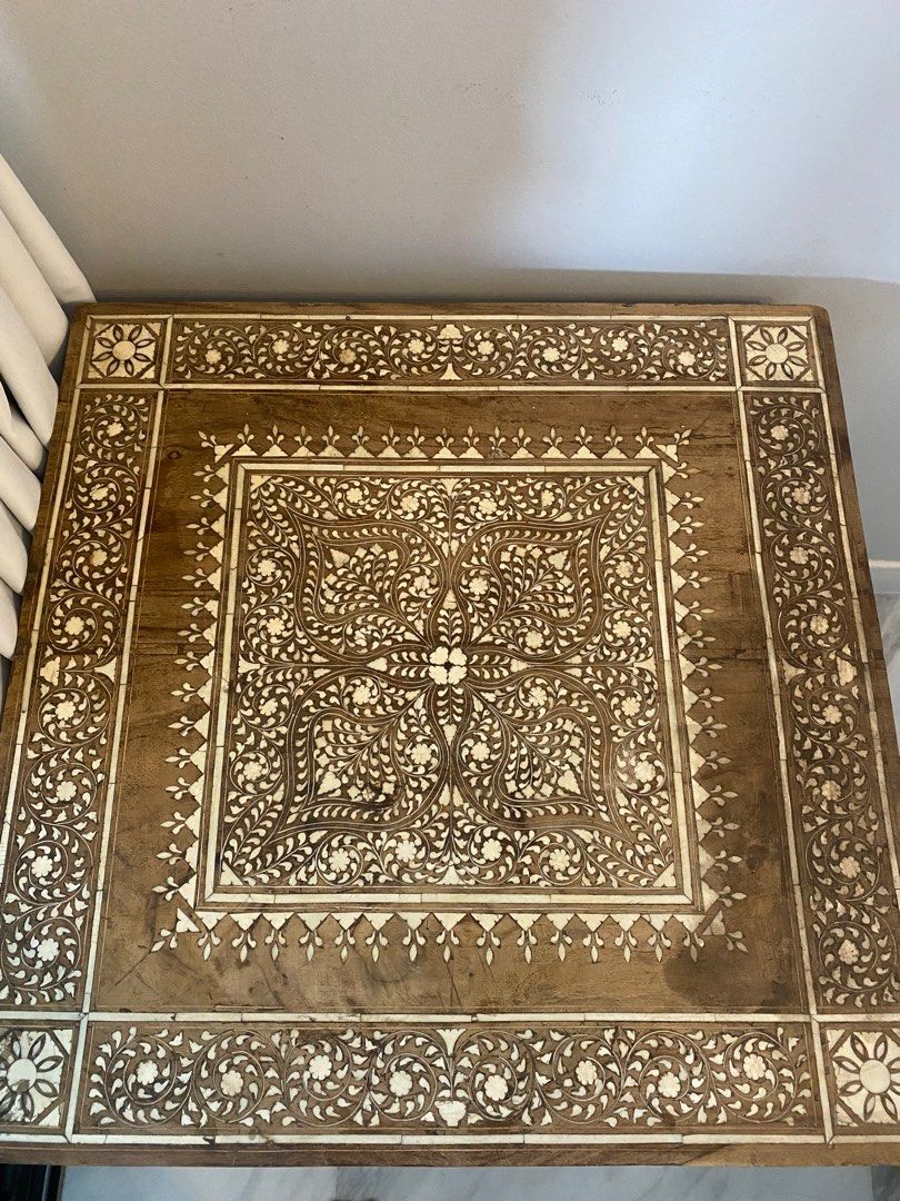 Side Table with Bone Inlay - Indian Style Table, Furniture & Home ...