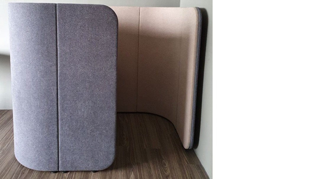 single pod office desk table with fabric panel booth, Furniture & Home ...