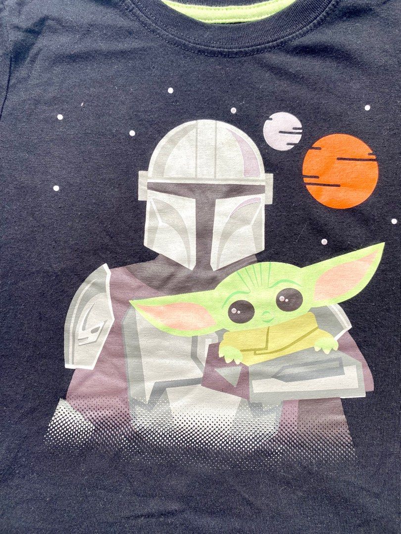 Star Wars Black Baby Yoda Shirt, Babies & Kids, Babies & Kids Fashion ...