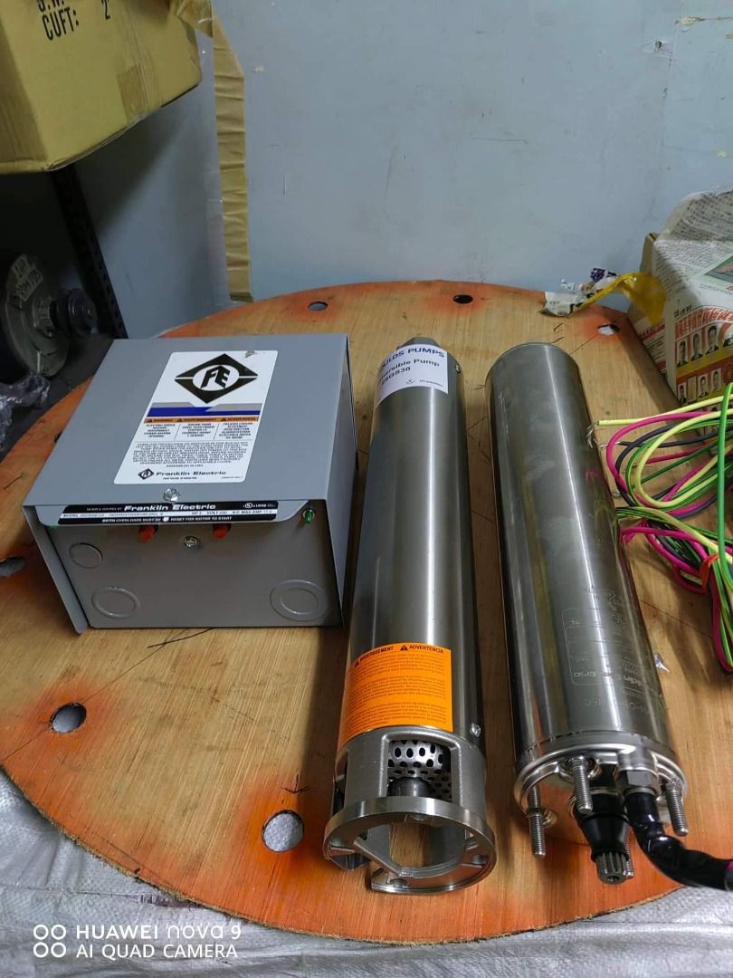 Submersible Well Pump and Franklin Motor with Control Box, Commercial ...