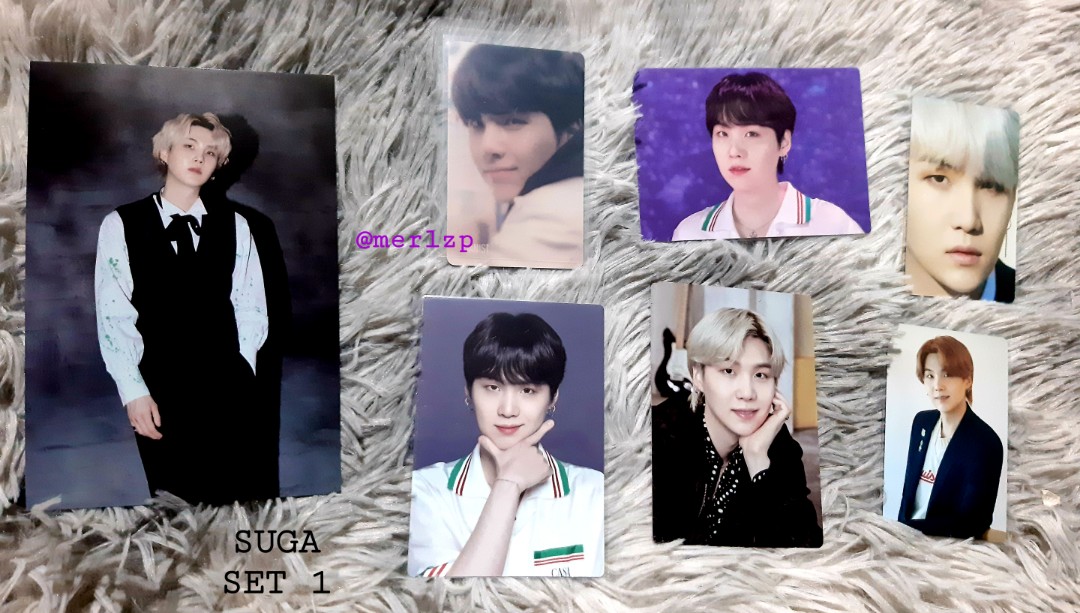 SUGA PHOTOCARDS SET 1, Hobbies & Toys, Memorabilia & Collectibles, K ...