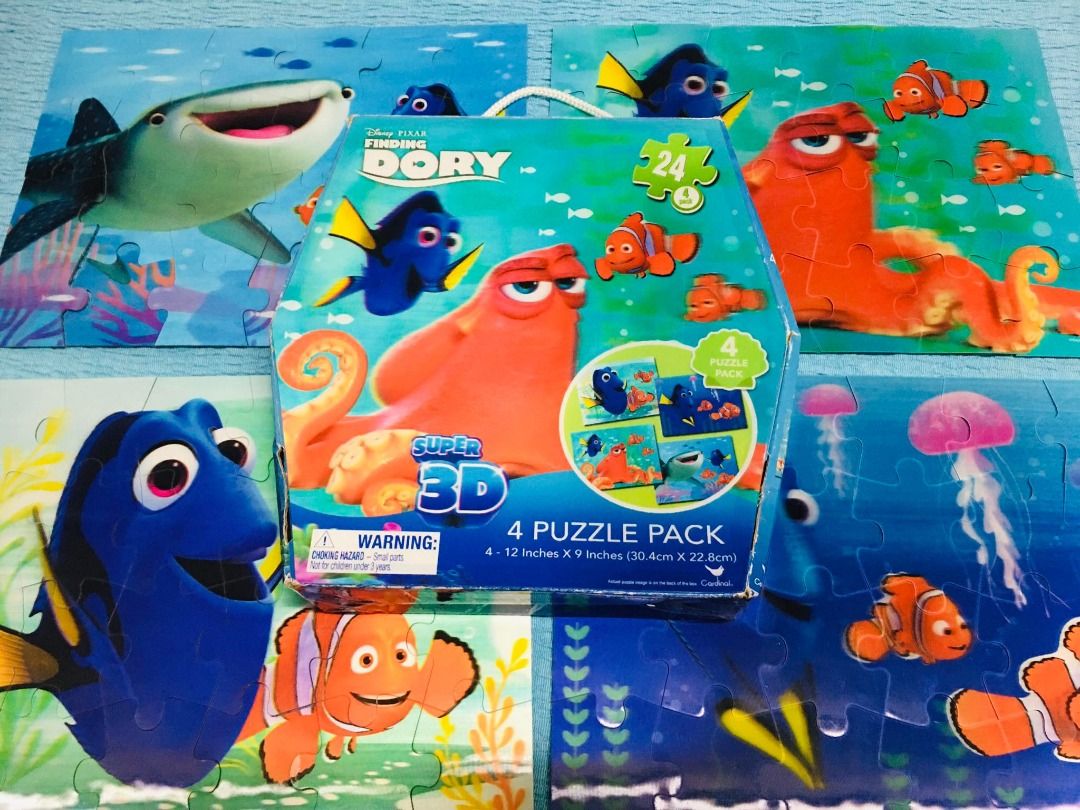 Super 3D Puzzle - Disney Finding Dory (4 Puzzle Pack) Bundle with ...