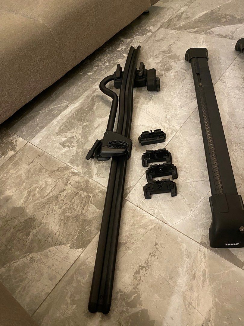 Thule Wing Bar Edge(9595B) with ProRide(598B) and adapters(kit 4061 ...