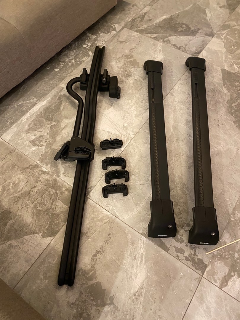 Thule Wing Bar Edge(9595B) with ProRide(598B) and adapters(kit 4061 ...