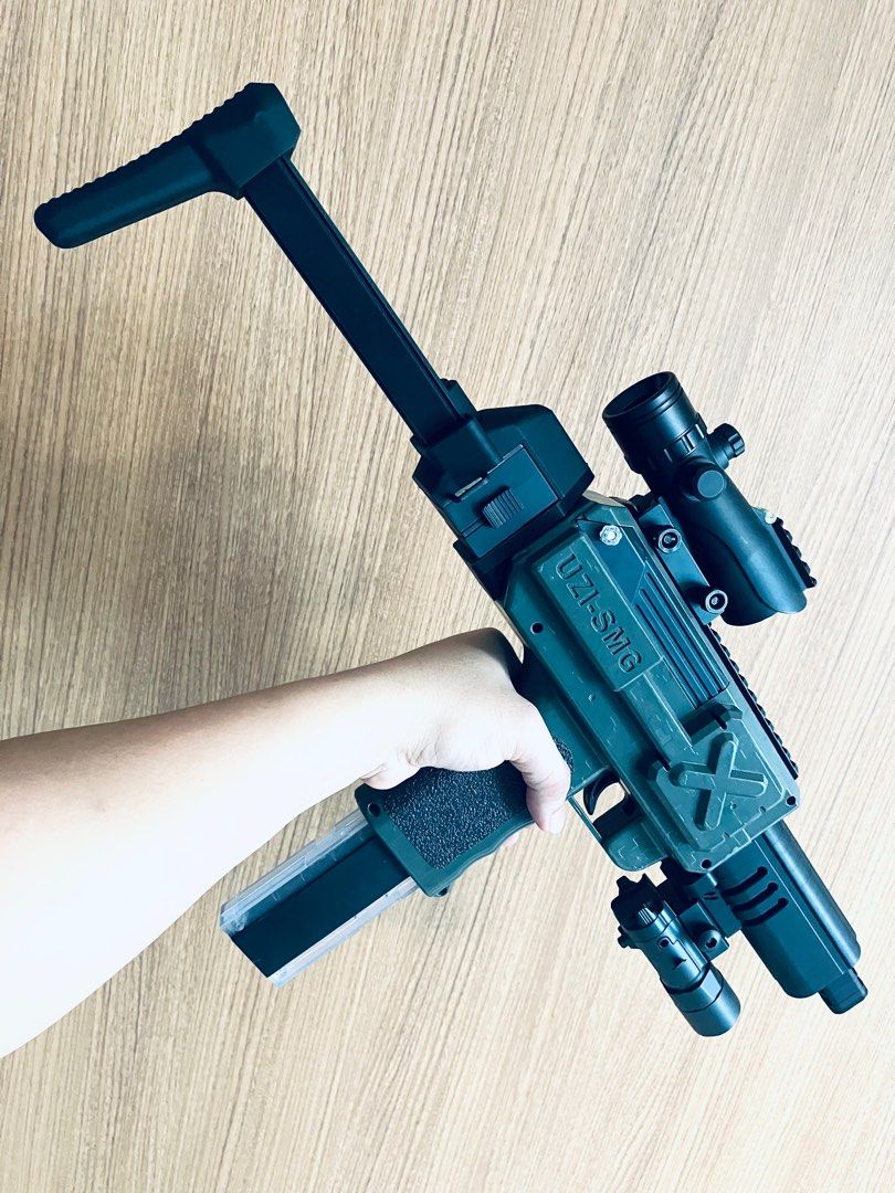 Toy Nerf UZI Blaster X Wolfenstein New Order Theme with custom tactical ...