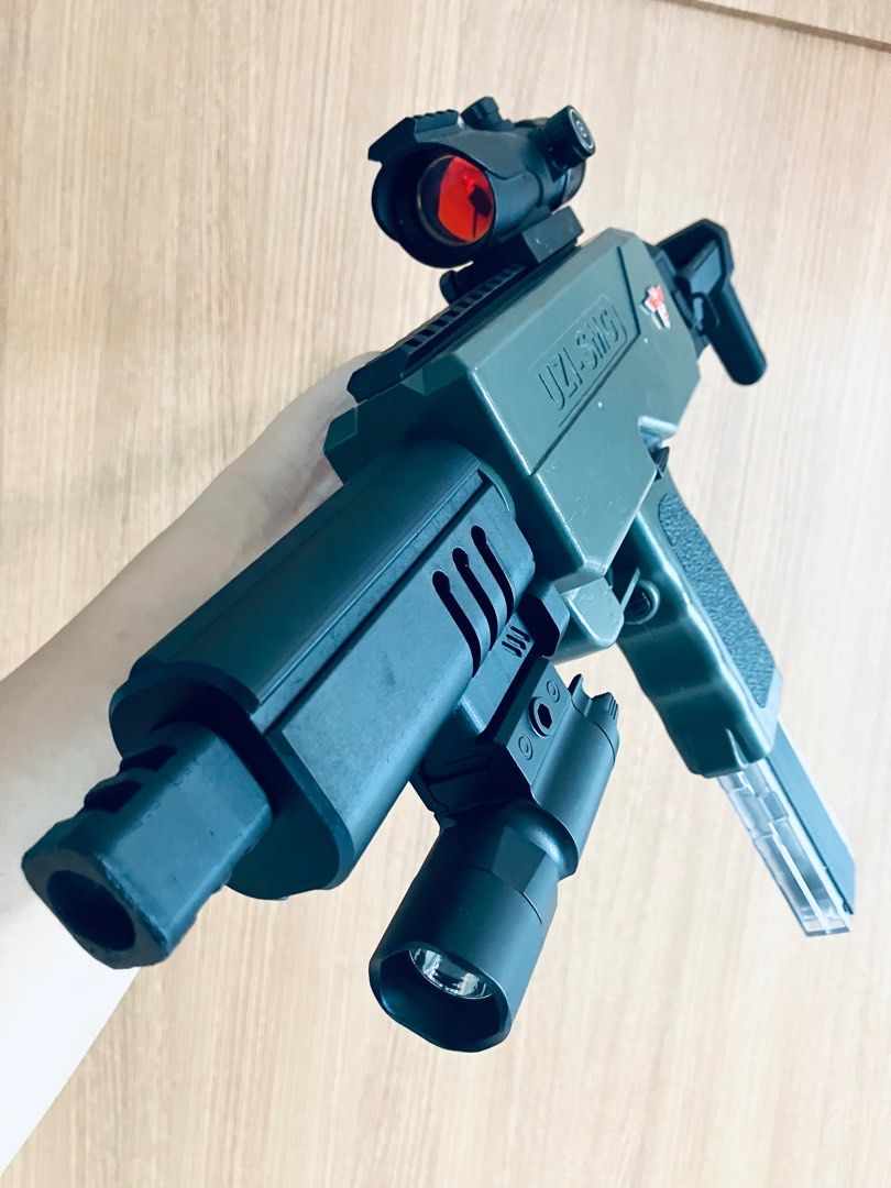 Toy Nerf UZI Blaster X Wolfenstein New Order Theme with custom tactical ...