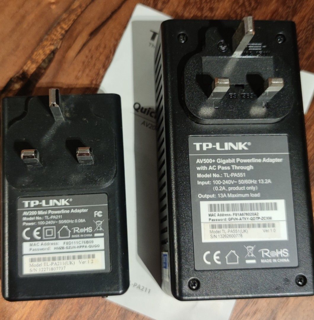 Tp Link Powerline Adapters With Ac Pass Through Computers And Tech Parts And Accessories
