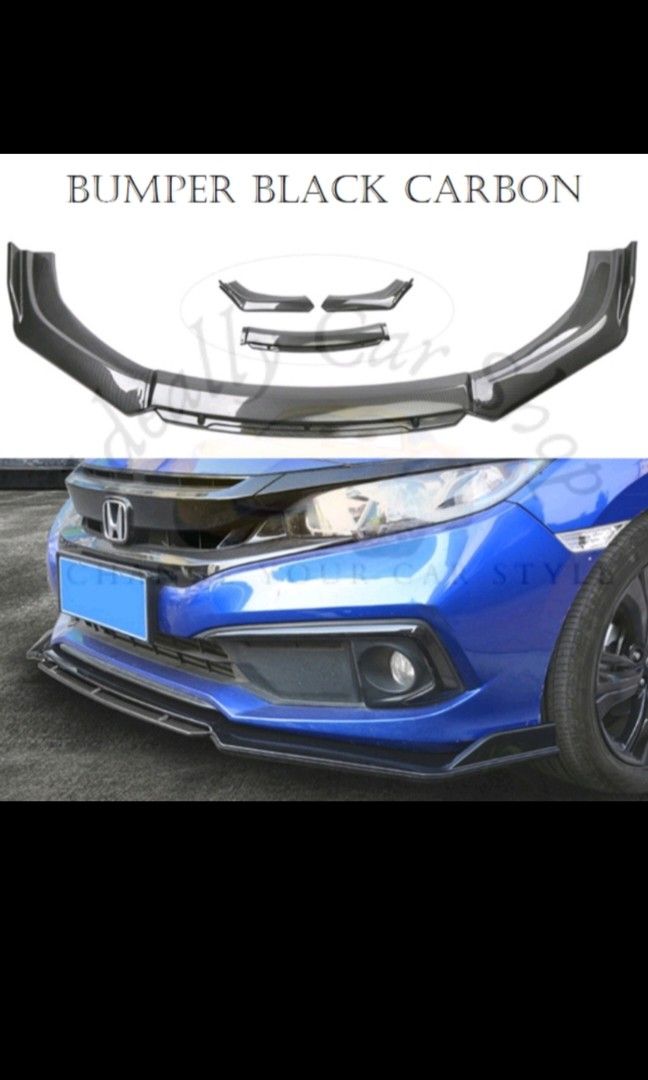 Universal Front Bumper Lip (Carbon Fibre Printed), Car Accessories ...