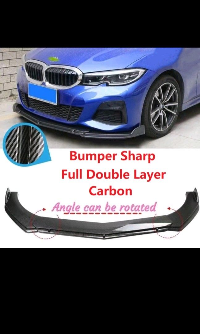 Universal Front Bumper Lip (Carbon Fibre Printed), Car Accessories ...