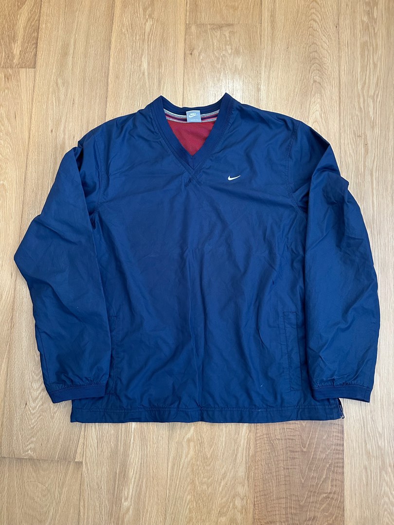 Vintage Nike navy blue nylon pullover, Men's Fashion, Coats, Jackets ...
