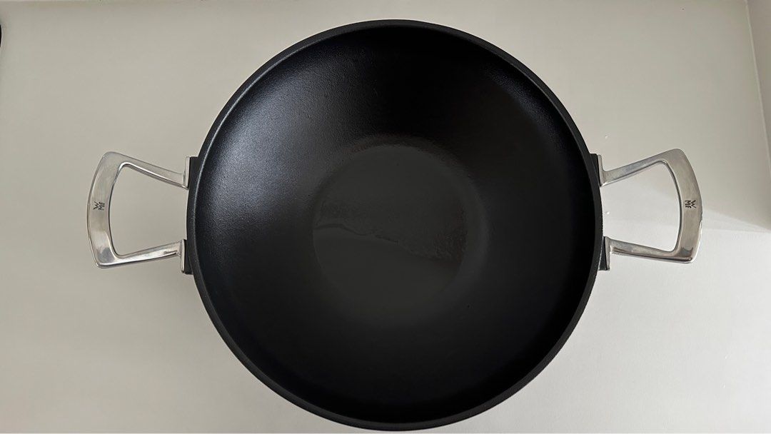 WMF Enamel Cast Iron 36cm Wok, Furniture & Home Living, Kitchenware ...
