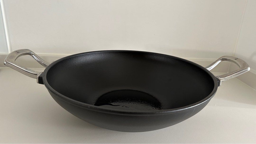 WMF Enamel Cast Iron 36cm Wok, Furniture & Home Living, Kitchenware ...