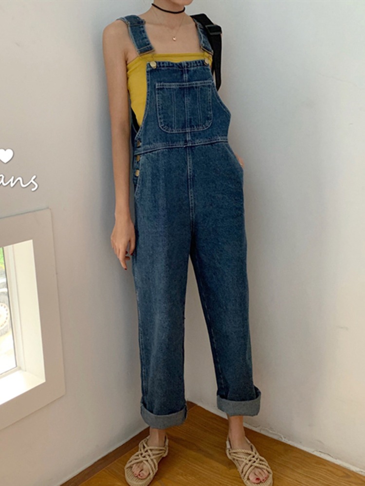 Women Clothing Loose Cute Japanese Style Denim Jumpsuit Size XL, Women ...