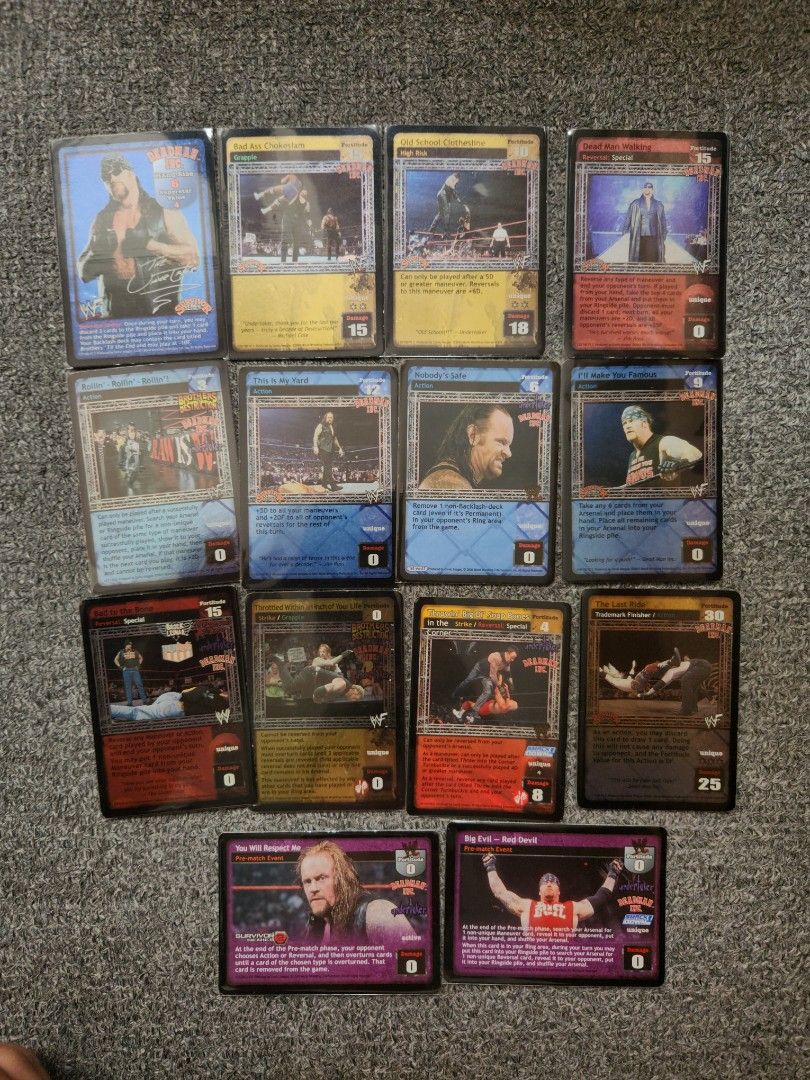 WWE/WWF Trading Card Rare Vintage Foil Deadman Undertaker first edition ...