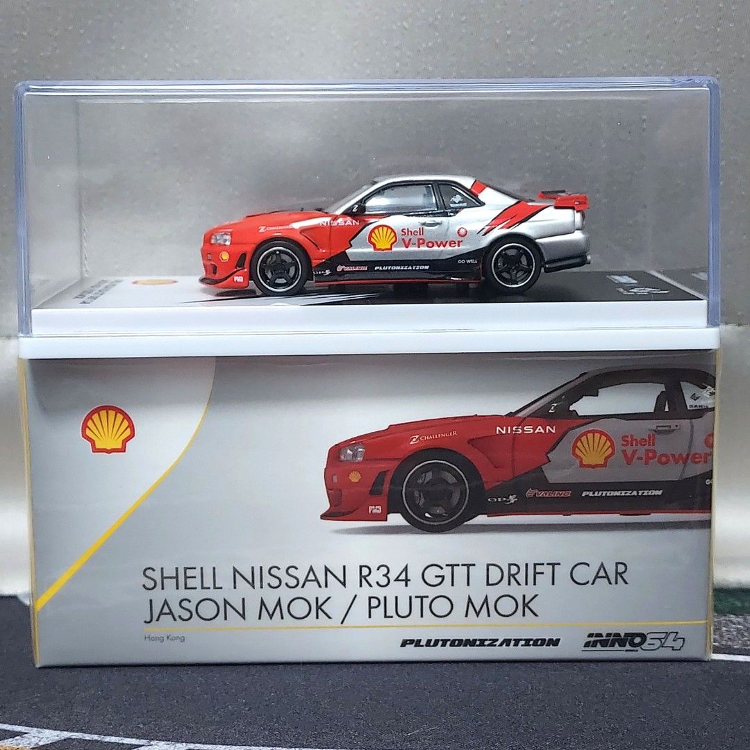 1/64 Nissan Skyline R34 GTT Drift Car (SHELL) Jason Mok / Pluto Mok ...