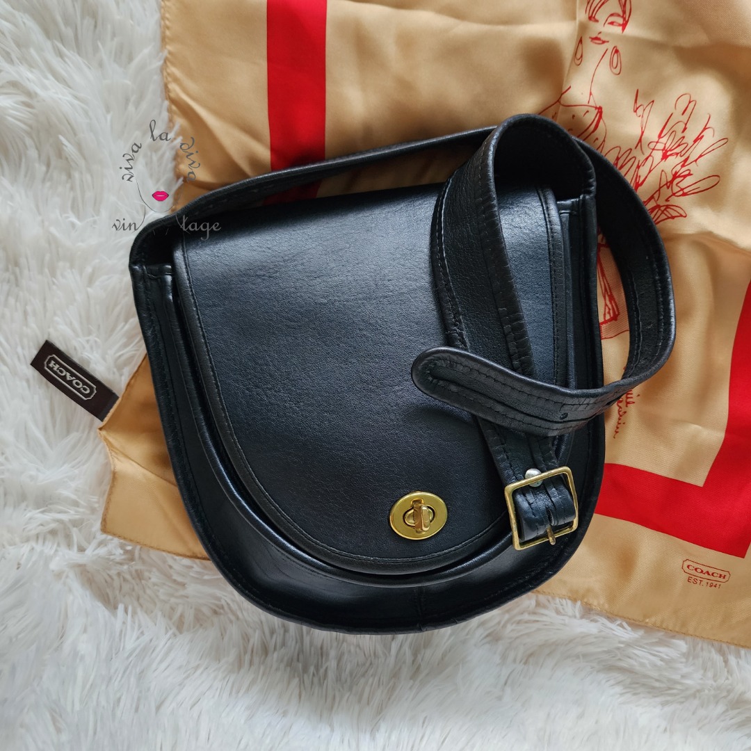 1970s Beautiful Vintage COACH Metal Tag KANGAROO Pouch 9305 BLUE ...