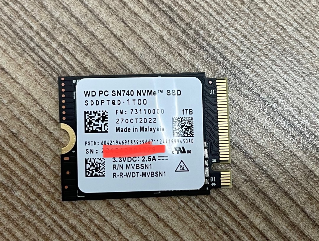 全新現貨1tb sn740 2230,steam deck用, 電腦＆科技, 電腦周邊及配件, 硬碟及儲存器 - Carousell
