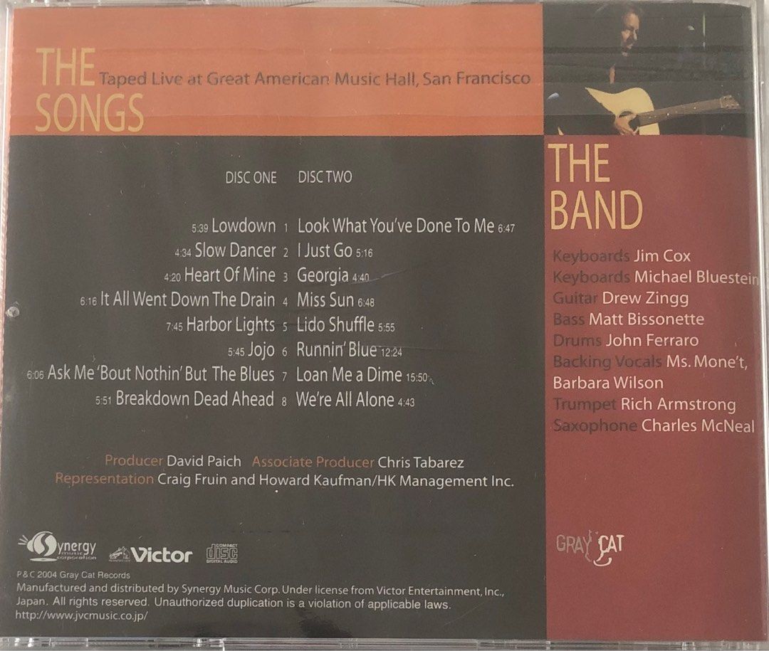 (2CD) Boz Scaggs: Greatest Hits (Live), Hobbies & Toys, Music & Media ...