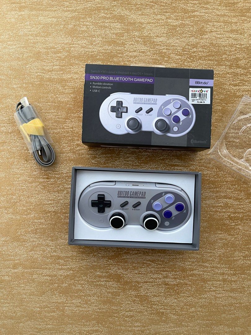 8Bitdo SN30 Pro Bluetooth Gamepad Controller with Thumb Grip, Video ...