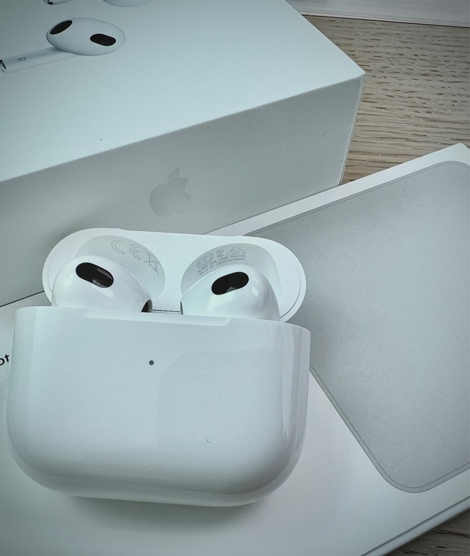 有保行貨 Apple Airpods 3 Magsafe 版,冇花近新,買了 Sony 後很少用,有盒有線 音響器材 耳機