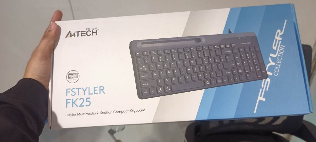 A4Tech Fstyler FK25 2-Section Compact Keyboard USB Black, Computers ...