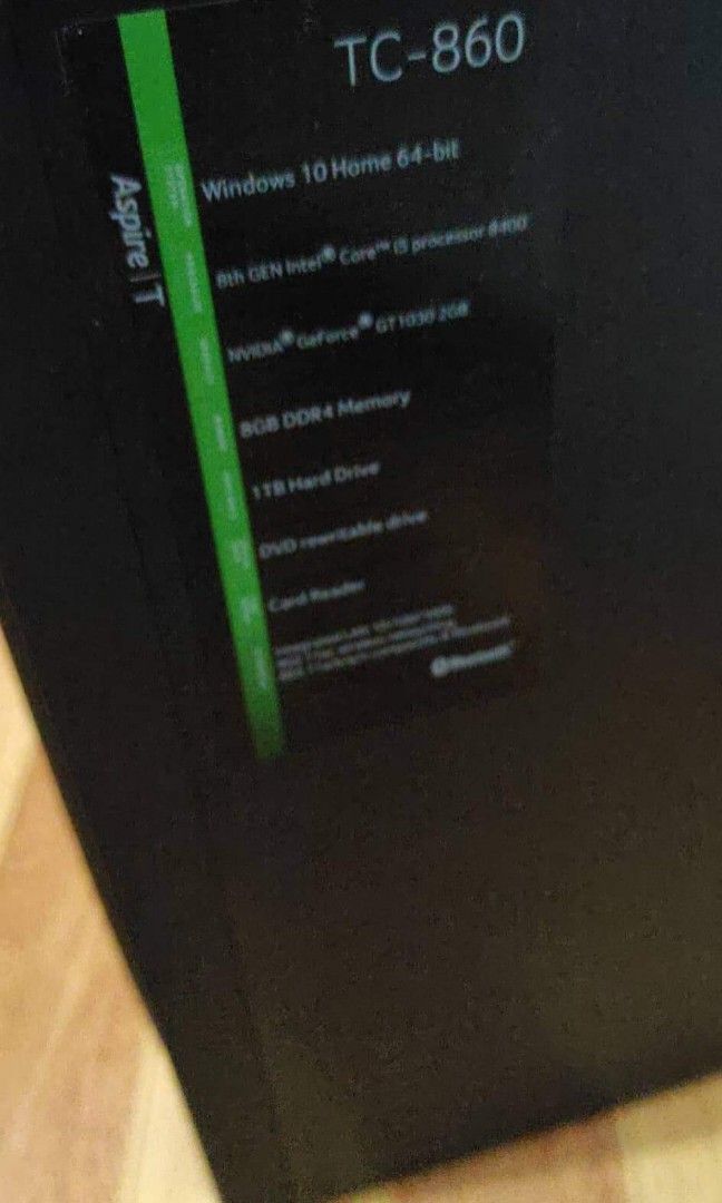 Acer TC-860 9th Gen Intel Core-I5 Desktop, Computers & Tech, Desktops ...