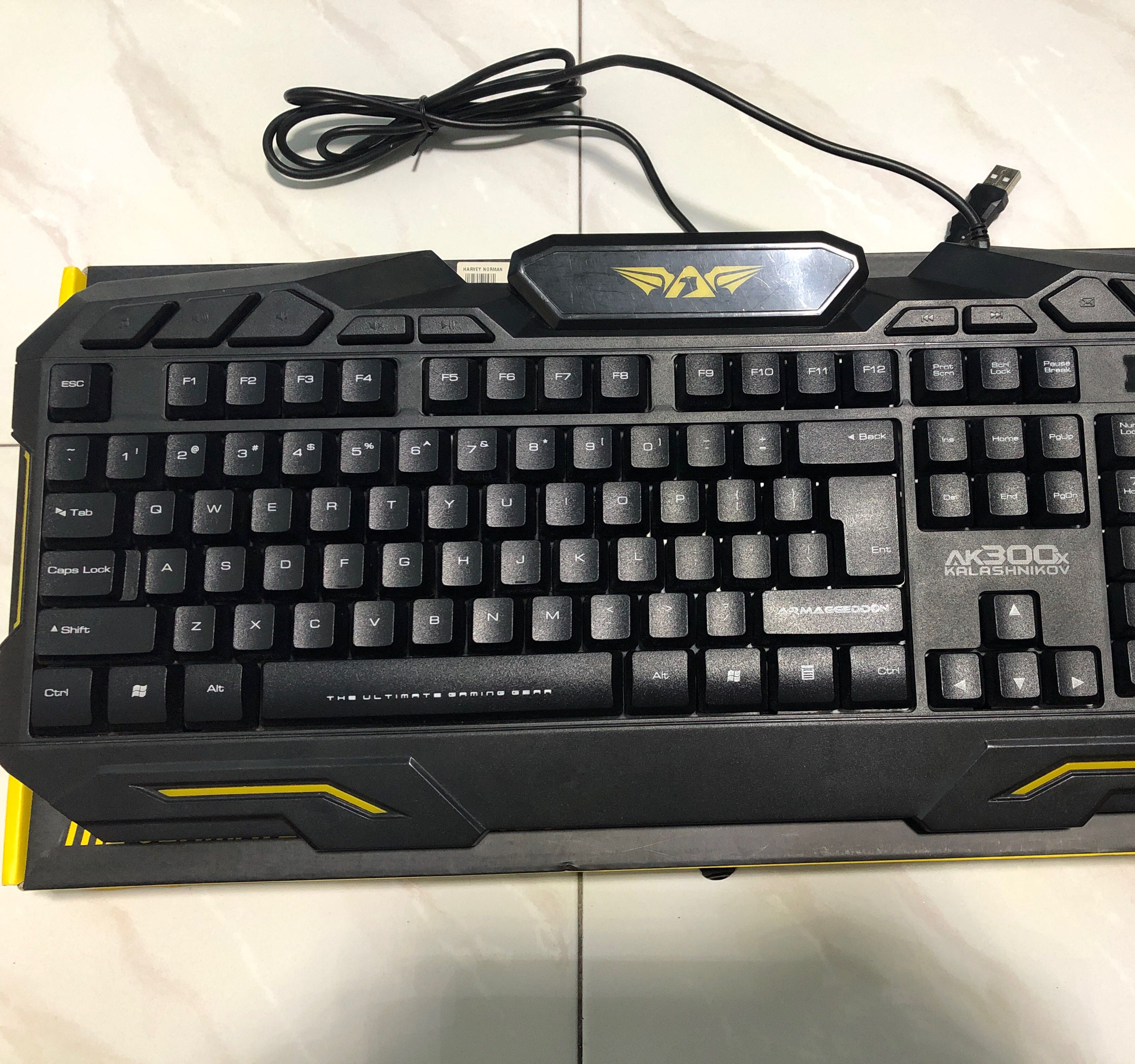 Armageddon AK300X Kalashnikov Gaming Keybaord, Computers & Tech, Parts ...