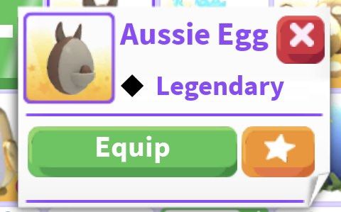 Aussie Egg Legendary Roblox Adopt Me, 電子遊戲, 遊戲機配件, 遊戲週邊商品 - Carousell
