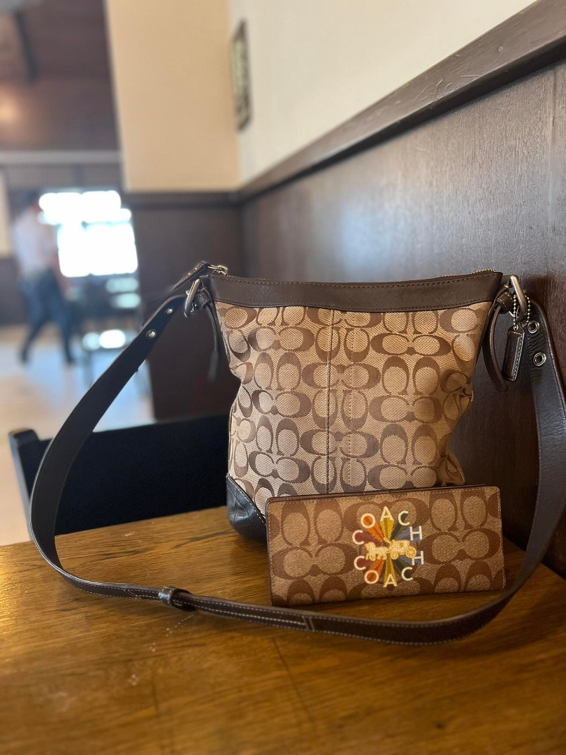 Authentic coach wallet and bag set, Luxury, Bags & Wallets on Carousell