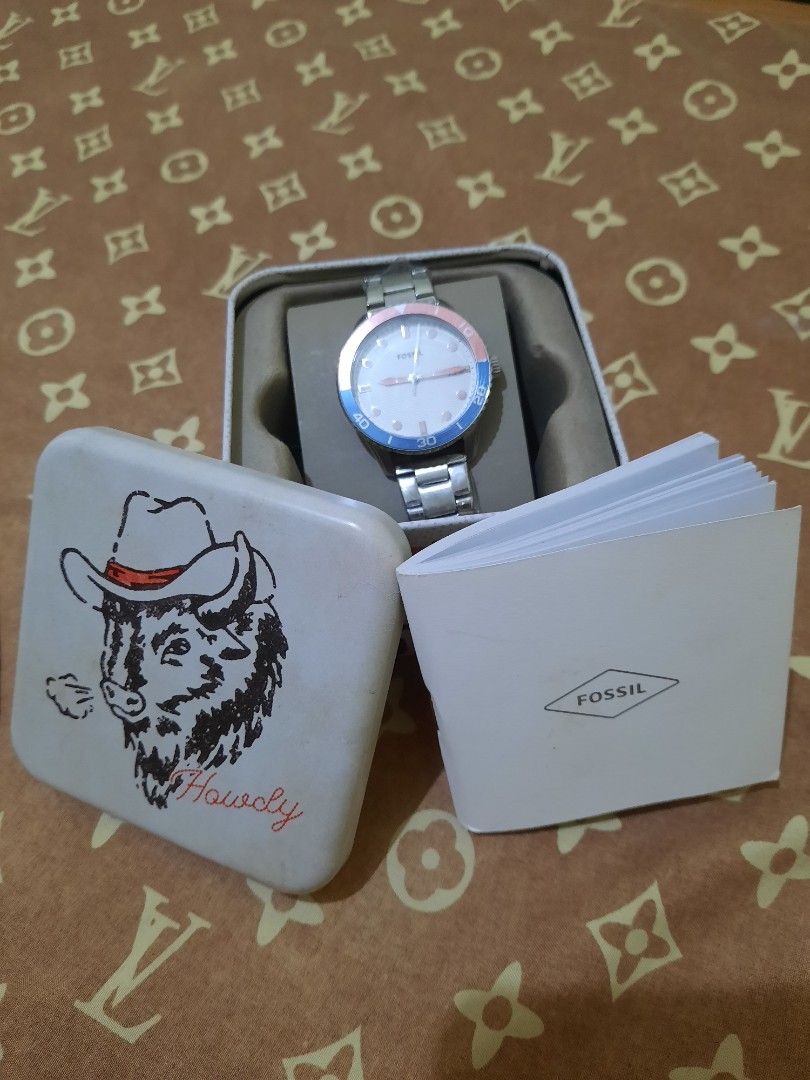 Authentic Fossil Watch - Dayle Three-Hand Date Stainless Steel Watch ...