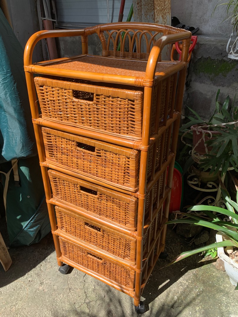 Rattan Cabinet Drawer, Furniture & Home Living, Furniture, Shelves ...