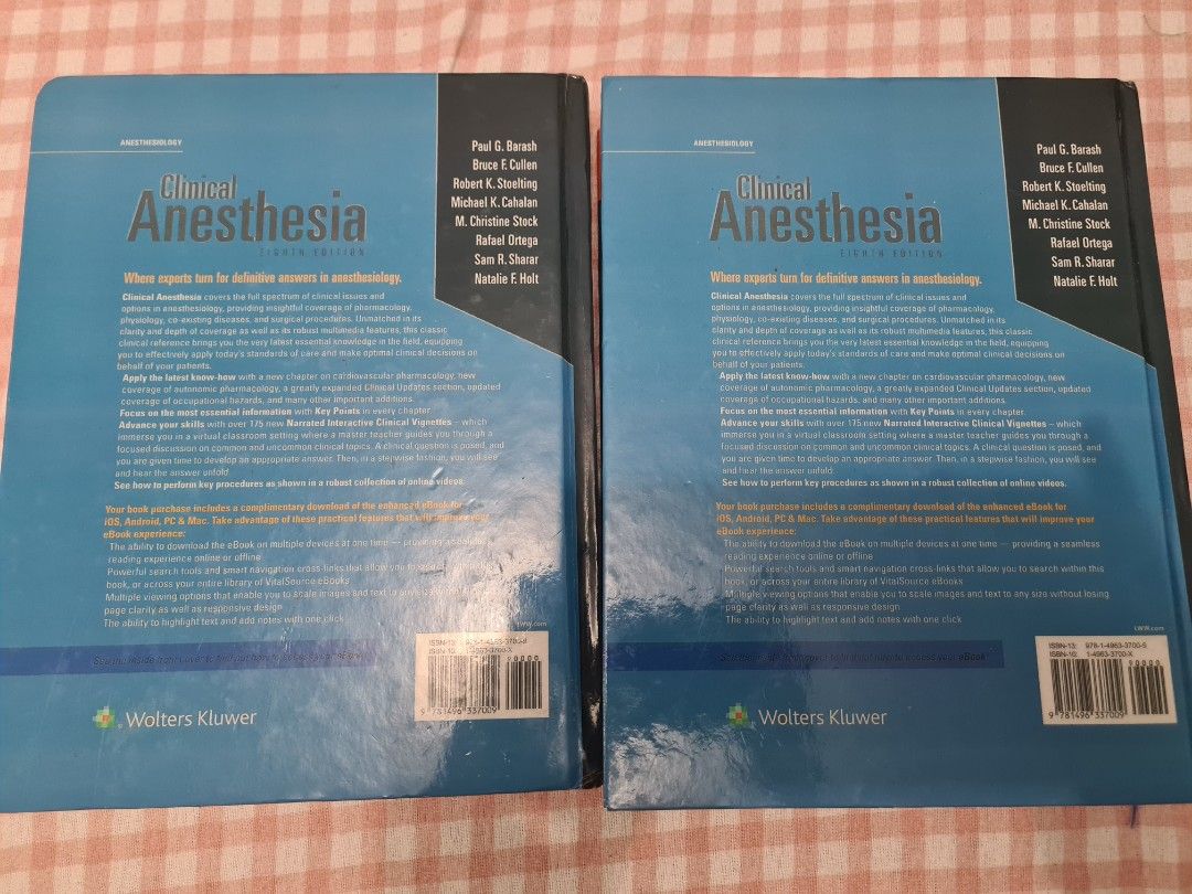 Barash Clinical Anesthesia 8th edition, Hobbies & Toys, Books ...