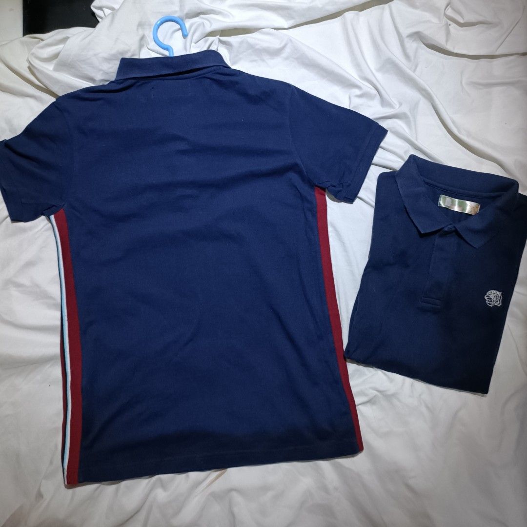 Bench Polo Shirt (Navy Blue/Maroon, Small/Medium), Men's Fashion, Tops ...