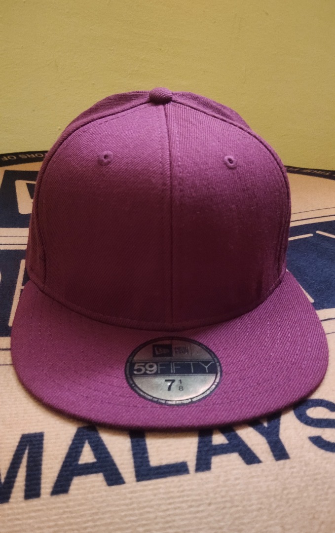 Blank NEW ERA Custom Low Pro 59FIFTY Fitted Meroon..., Men's Fashion ...