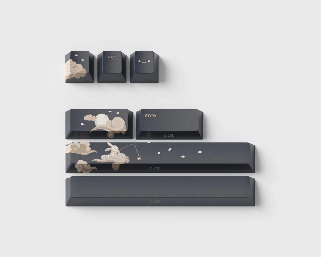 [BNIB] osume Tsukimi R2 Keycaps with Special Novelty Kit | osume 月見R2鍵帽 ...