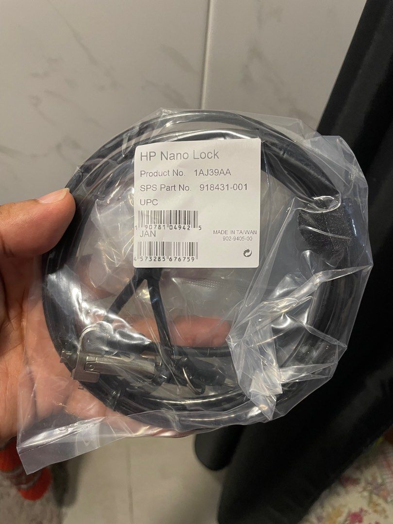 Brand New - HP Nano Keyed Cable Lock ( Laptop Key Lock), Computers ...