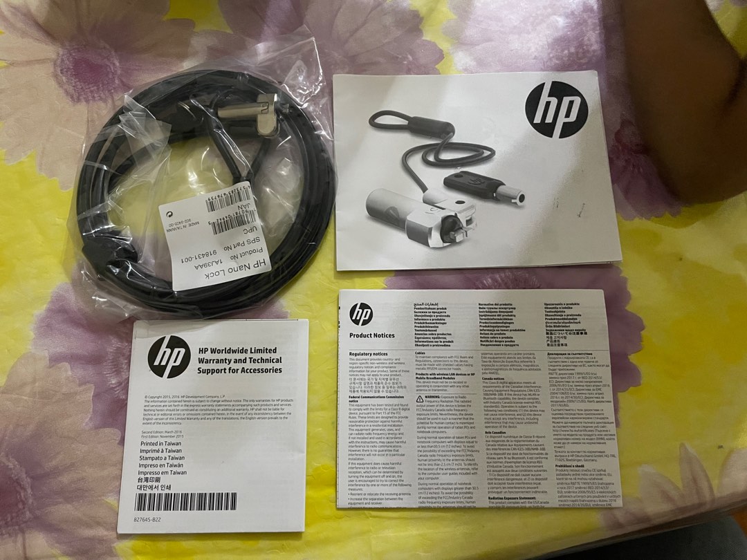 Brand New - HP Nano Keyed Cable Lock ( Laptop Key Lock), Computers ...
