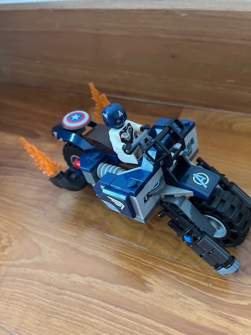 Built Lego Captain America Bike set, Hobbies & Toys, Toys & Games on ...