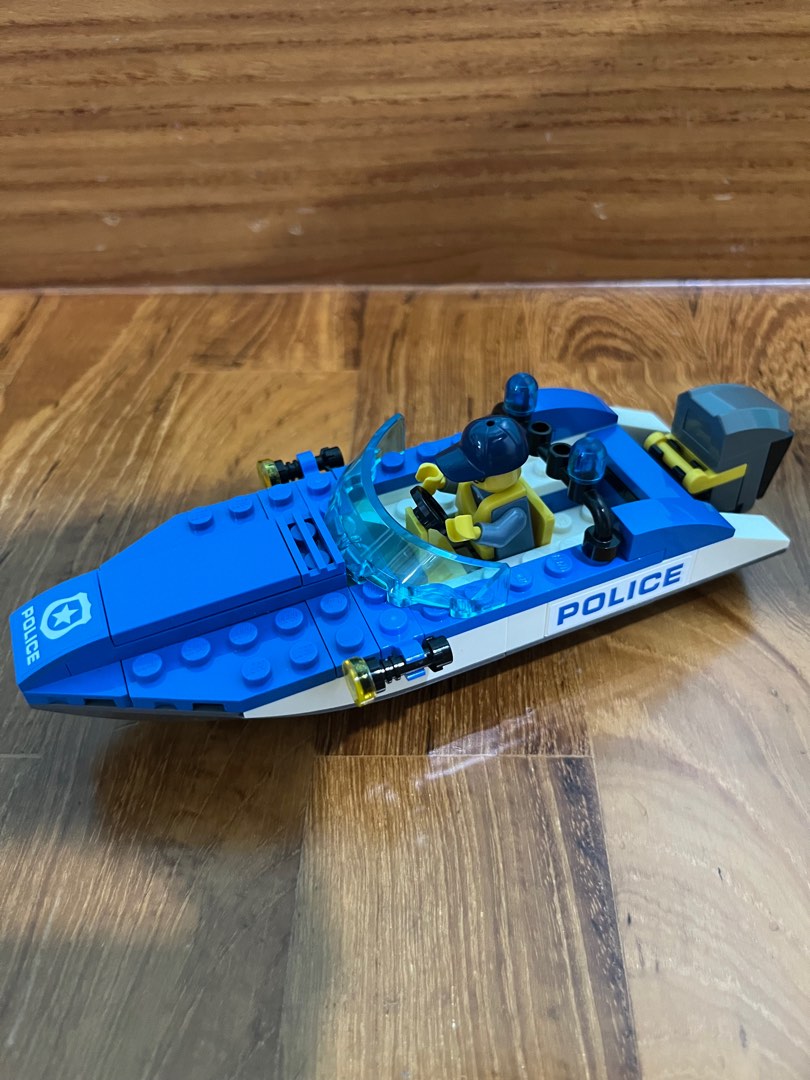 Built lego police boat, Hobbies & Toys, Toys & Games on Carousell