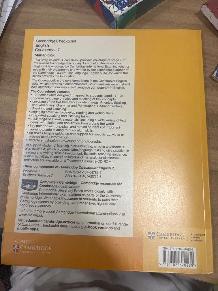 cambridge checkpoint english course book 7, Hobbies & Toys, Books ...