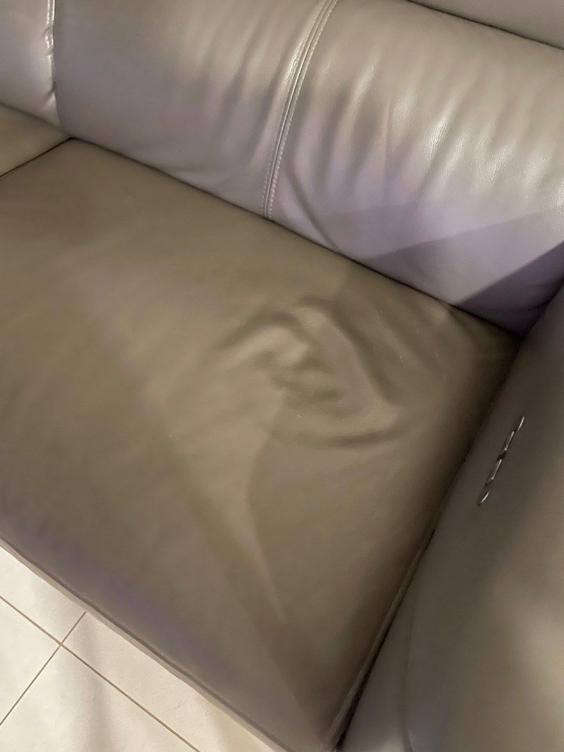 Carlo Hofmann 3 seater full leather recliner sofa, Furniture & Home ...