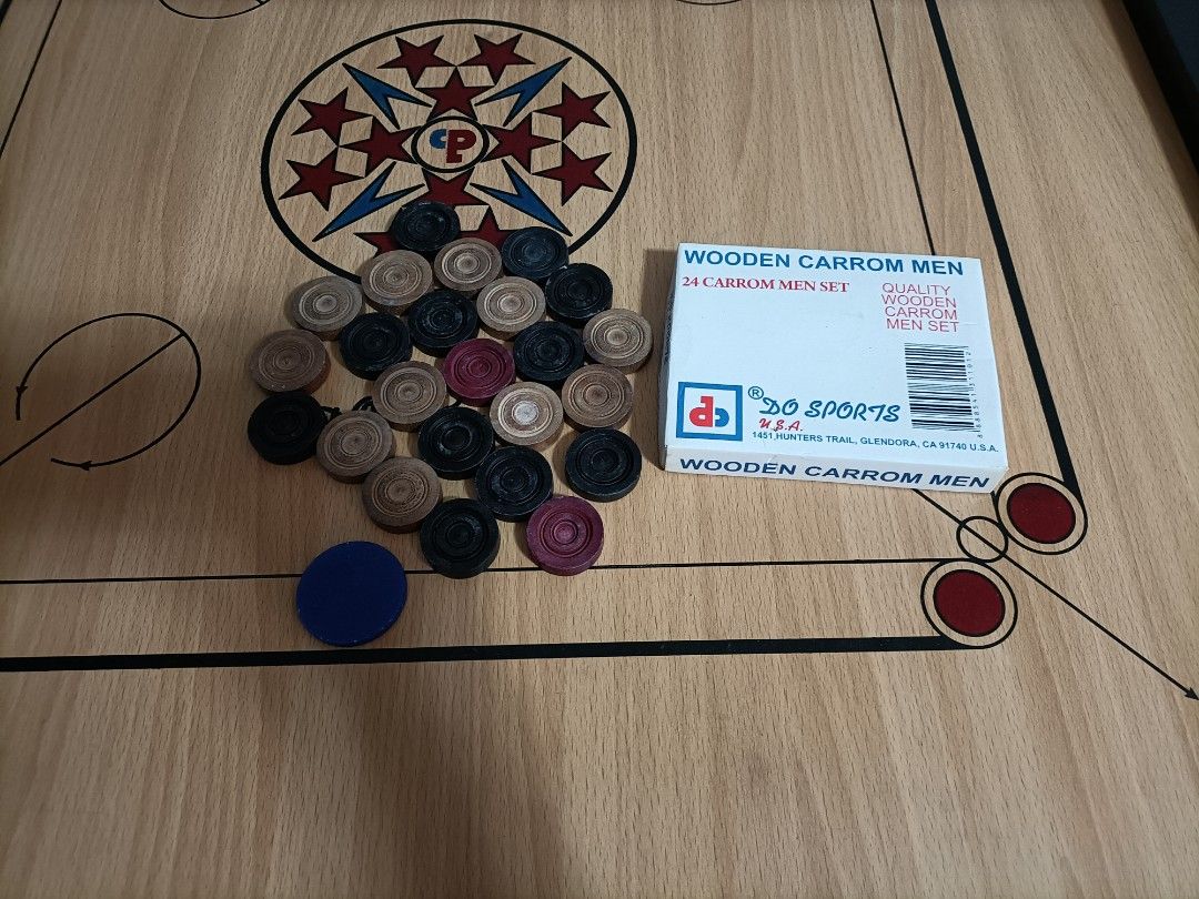Carrom Board with Carrom coin and striker, Hobbies & Toys, Toys & Games ...