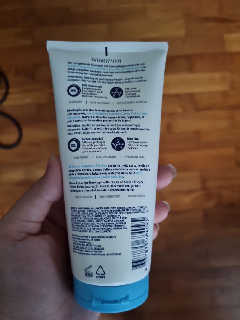 Cerave Anti Roughness / Rugosites 10% Urea & Salicylic Cream, Beauty ...