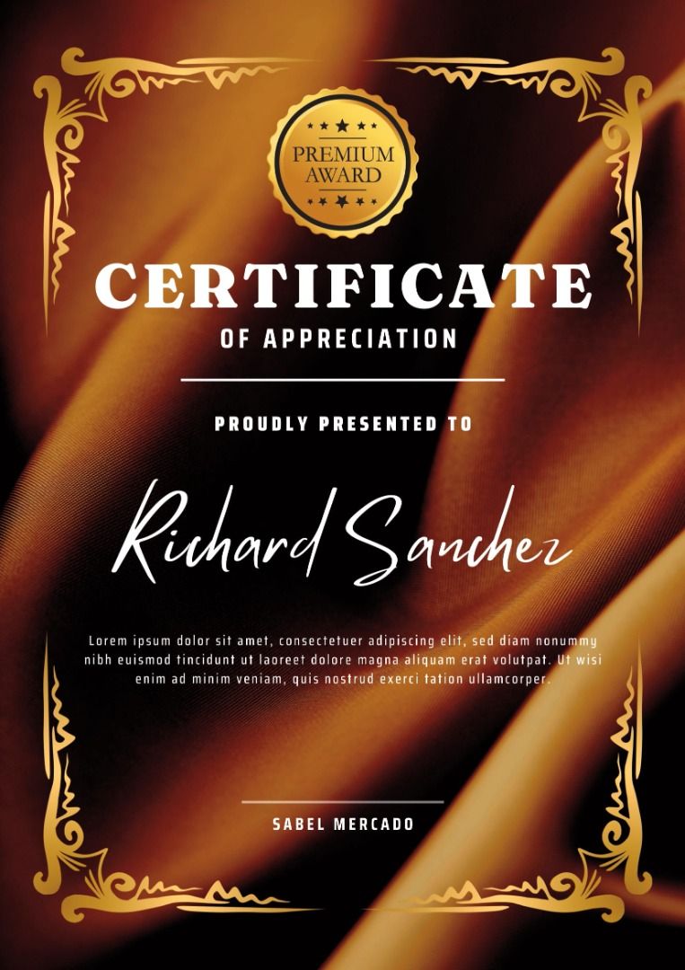 Certificate Template Design, Computers & Tech, Parts & Accessories ...