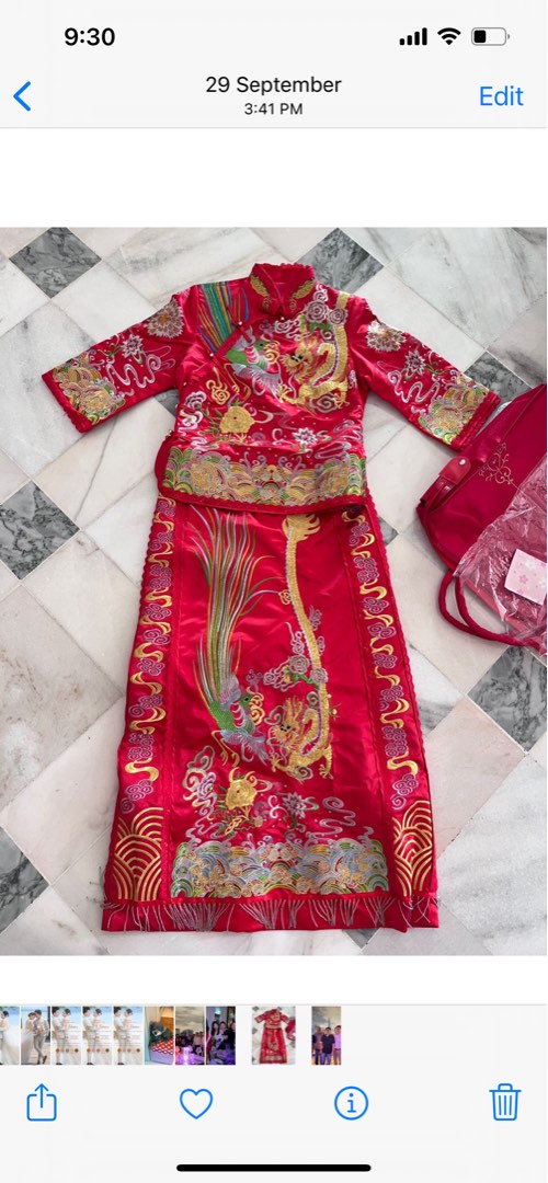 Chinese Kua in red, Women's Fashion, Dresses & Sets, Traditional ...