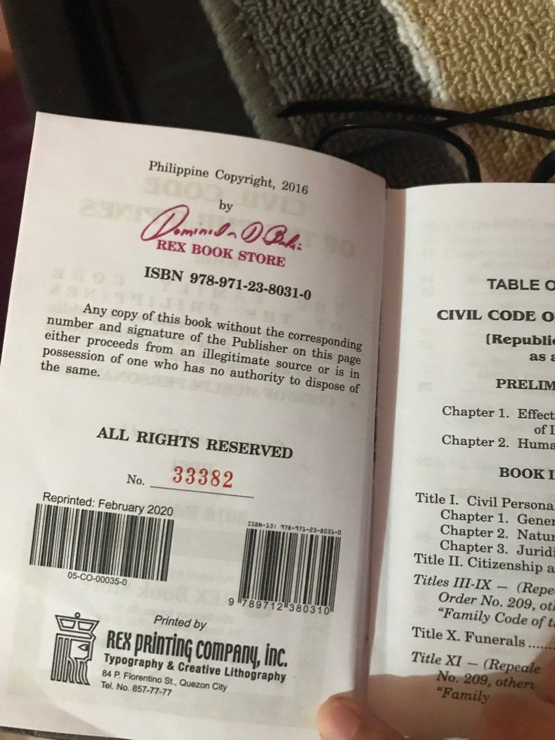 Civil code hardbound, Hobbies & Toys, Books & Magazines, Textbooks on ...