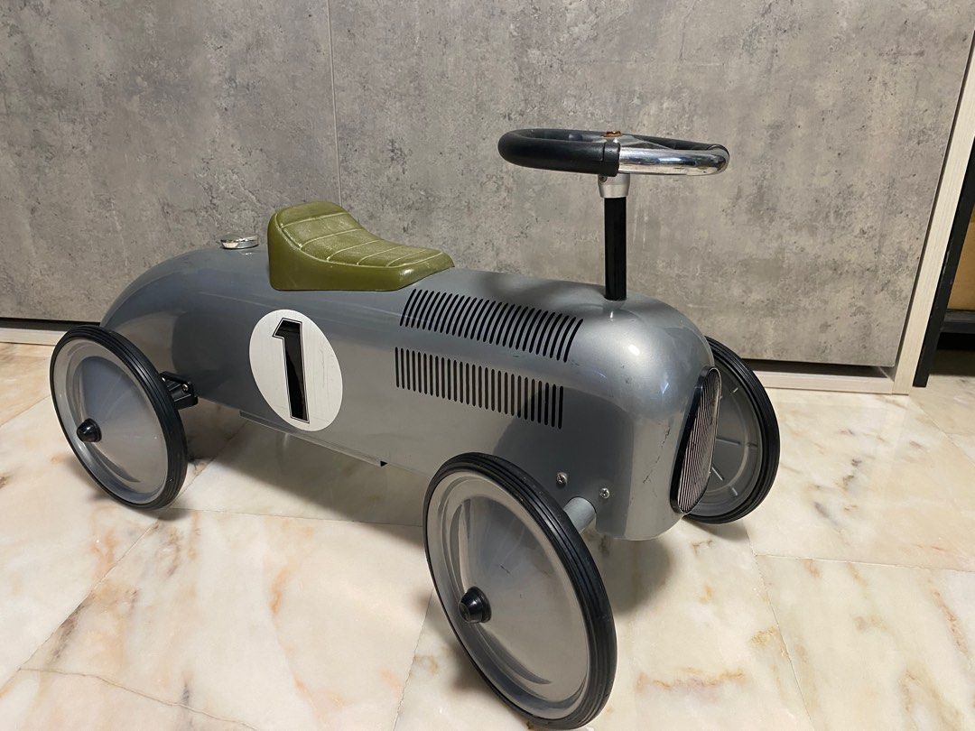Classic Vintage Silver Racer Toy Car Ride On, Hobbies & Toys, Toys ...
