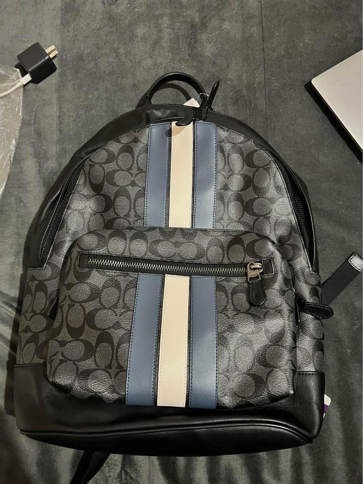Coach West Backpack - Varsity Stripe, Men's Fashion, Bags, Backpacks on ...