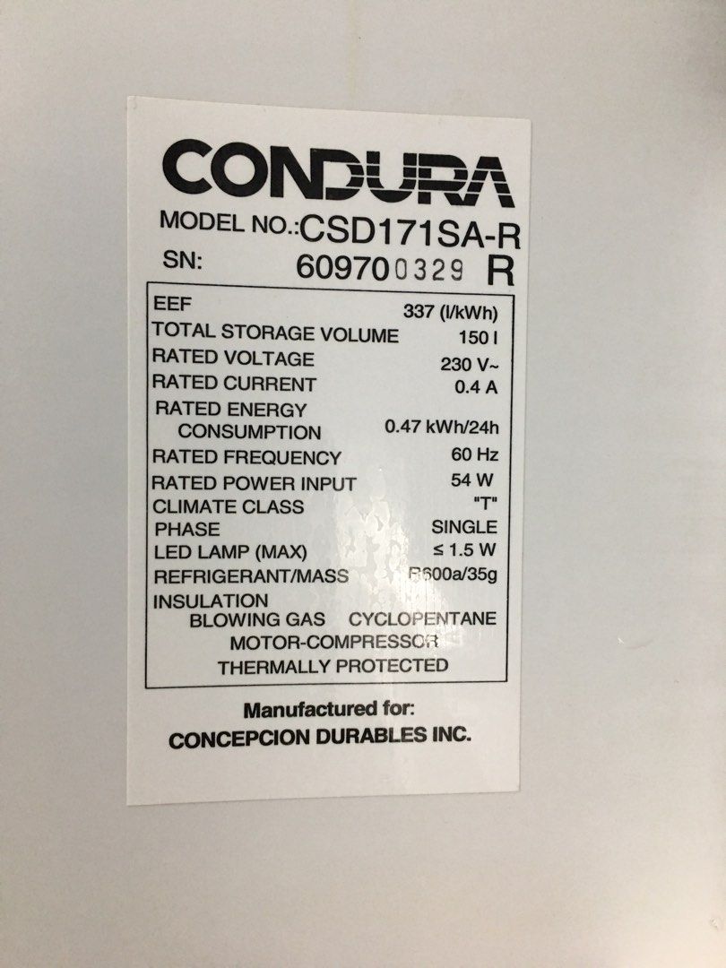 Condura Personal Refrigerator, TV & Home Appliances, Kitchen Appliances ...